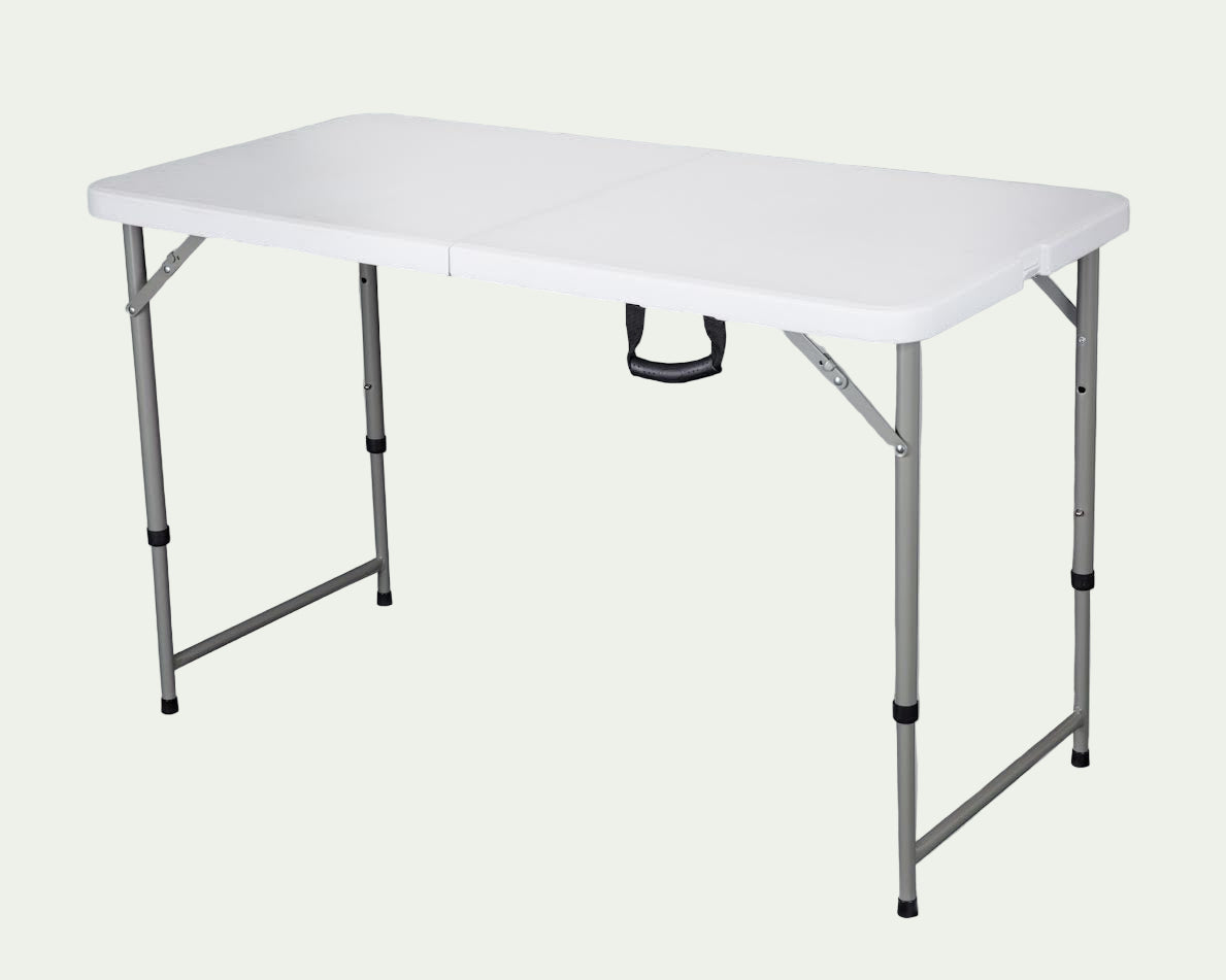 EVERFOLD 4 FT Adjustable Fold In Half Table – EverFold